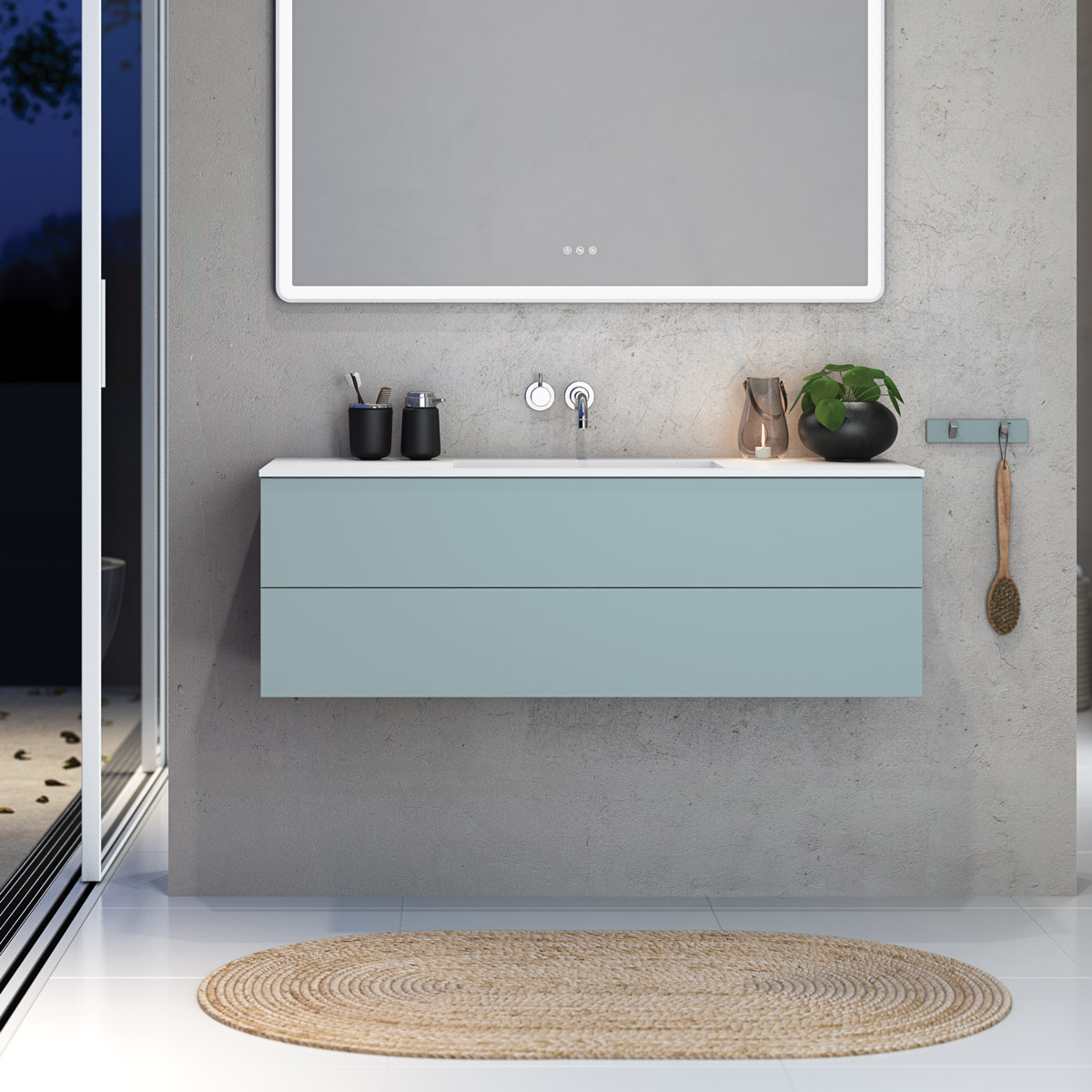 Calidris 2 Drawer 1200mm Vanity Unit - Deval Bathrooms